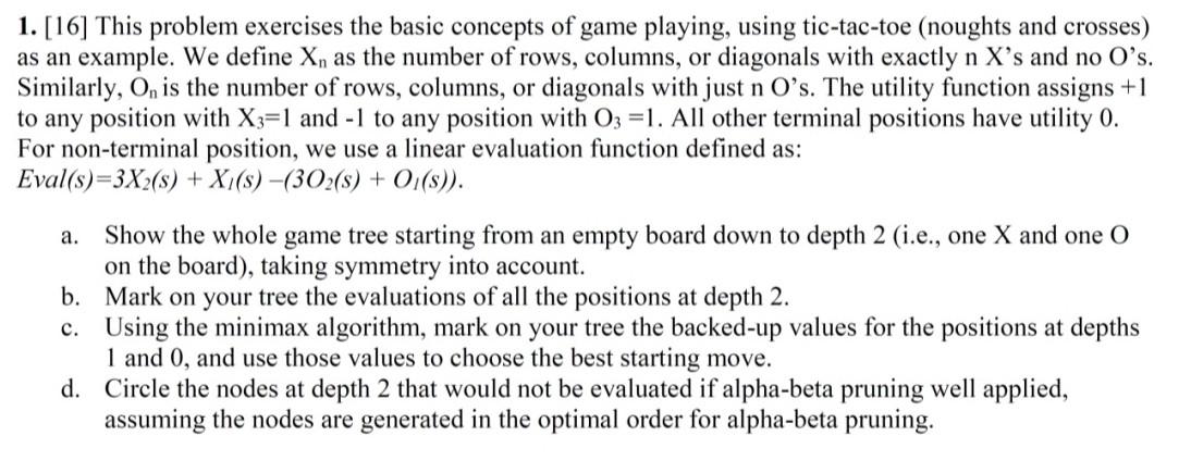 1. [16] This problem exercises the basic concepts of | Chegg.com