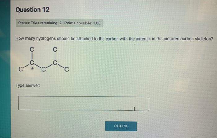 Solved Question 12 Status: Tries remaining: 2 Points | Chegg.com