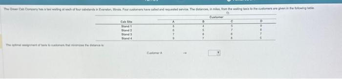 Solved need for all 4 customers | Chegg.com