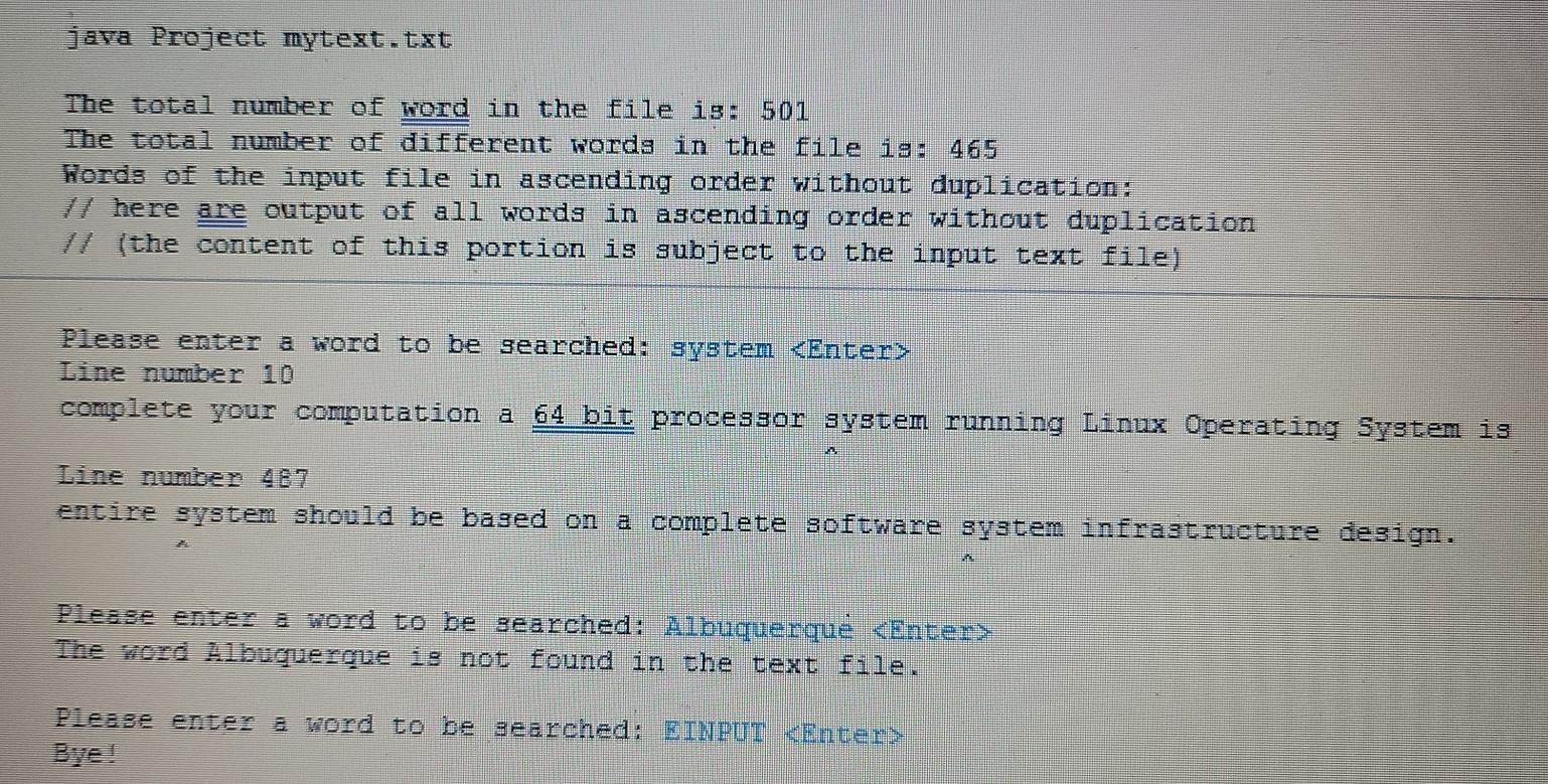 Solved I need a java program to read a text file with the | Chegg.com