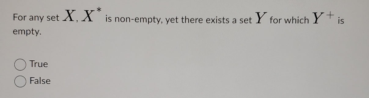 Solved For any set x,x** ﻿is non-empty, yet there exists a | Chegg.com