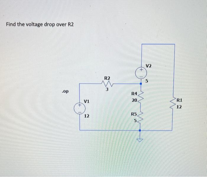 Solved Find the voltage drop over R2 | Chegg.com