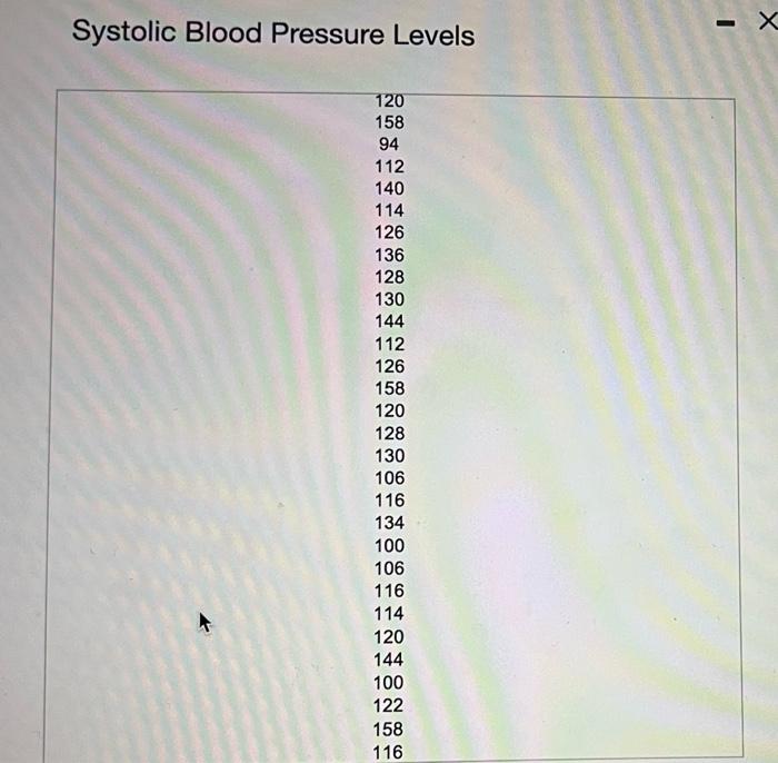 Solved Systolic blood pressure levels above 120 mmHg are | Chegg.com