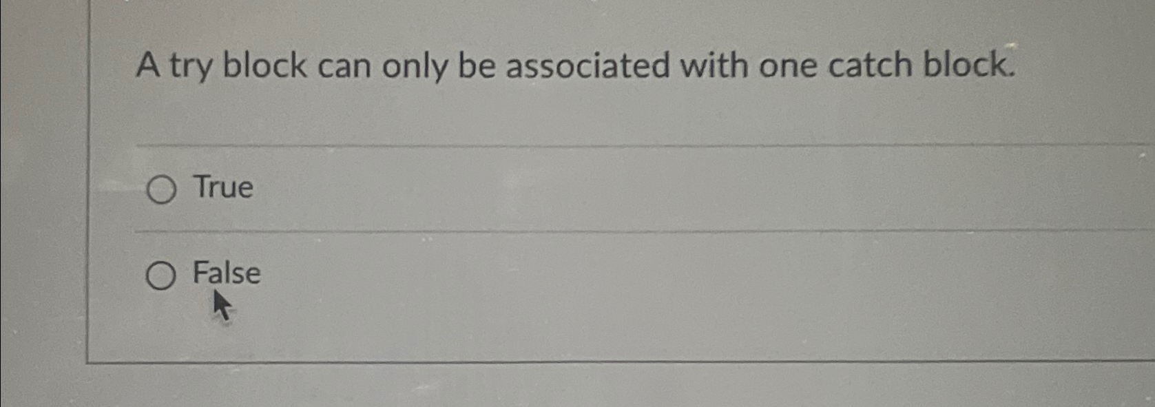 Solved A try block can only be associated with one catch | Chegg.com