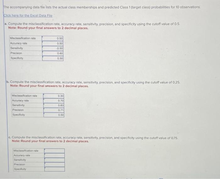 Solved The accompanying data file lists the actual class | Chegg.com