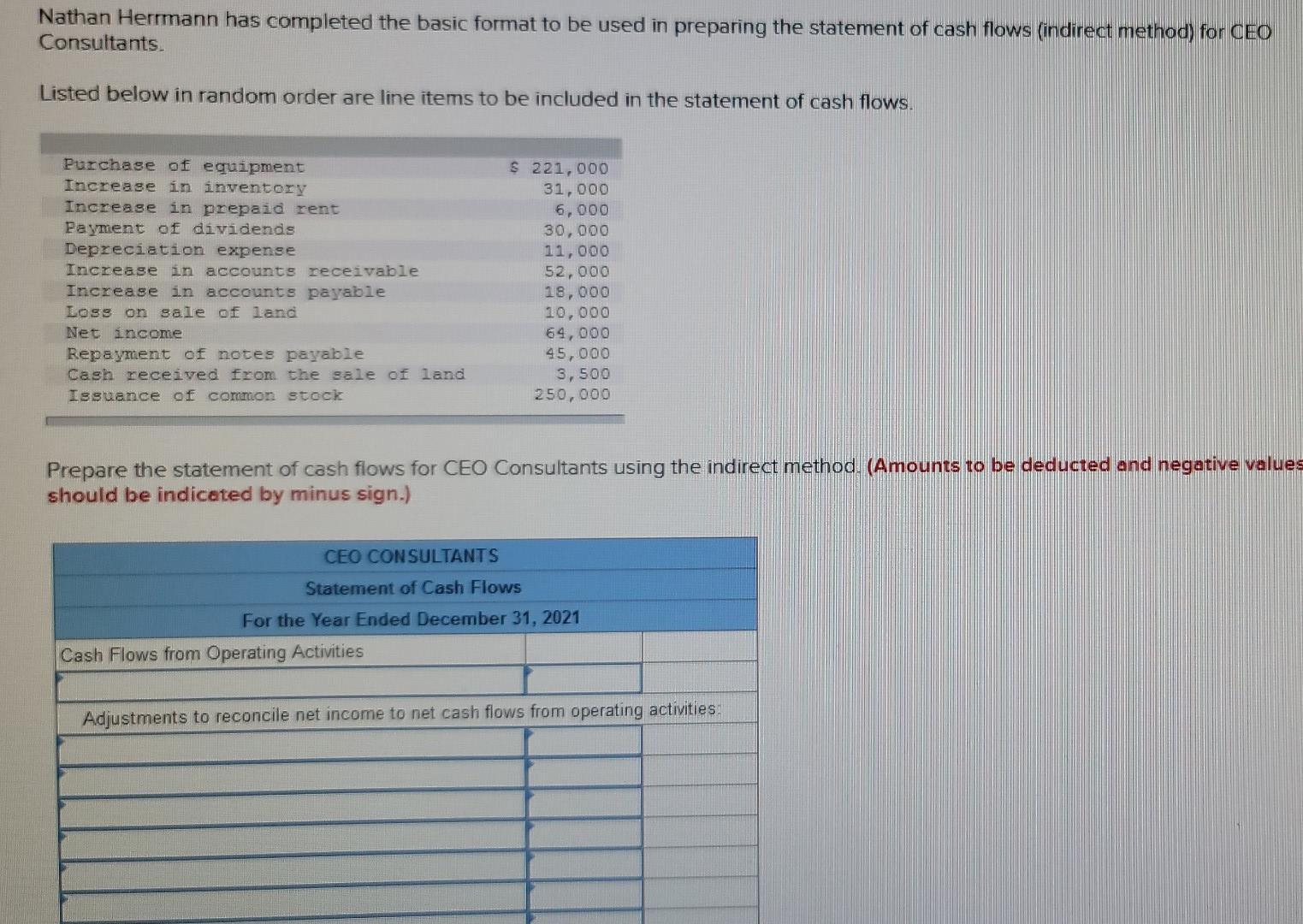 Solved Nathan Herrmann has completed the basic format to be | Chegg.com