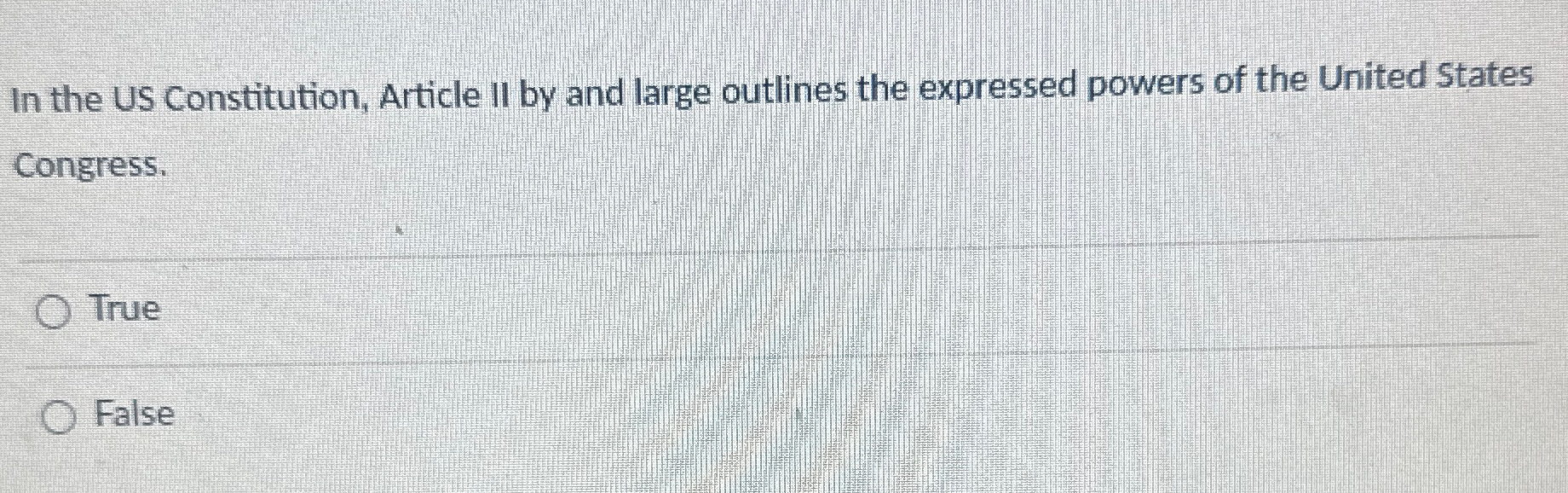 Solved In the US Constitution, Article II by and large | Chegg.com