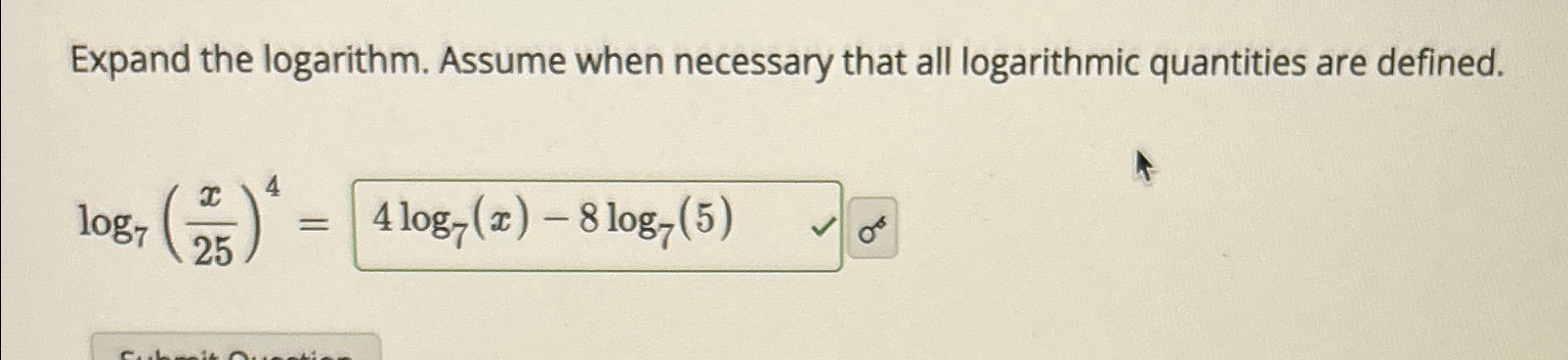 Solved Expand the logarithm. Assume when necessary that all | Chegg.com