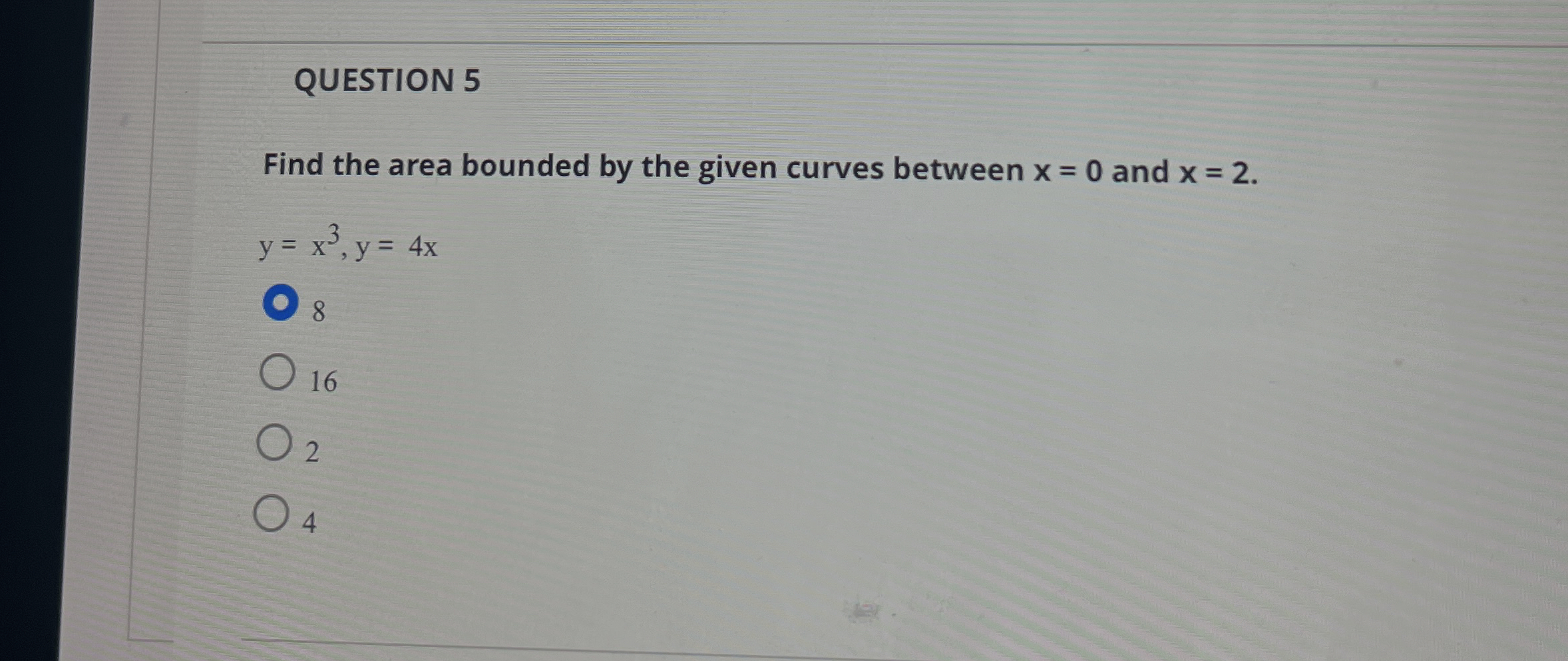 Solved QUESTION 5Find the area bounded by the given curves | Chegg.com