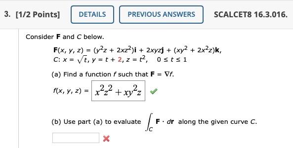 Solved 3. [1/2 Points] DETAILS PREVIOUS ANSWERS SCALCET8 | Chegg.com