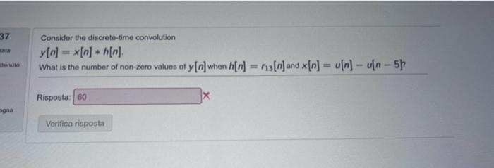 Solved Consider the discrete-time convolution | Chegg.com