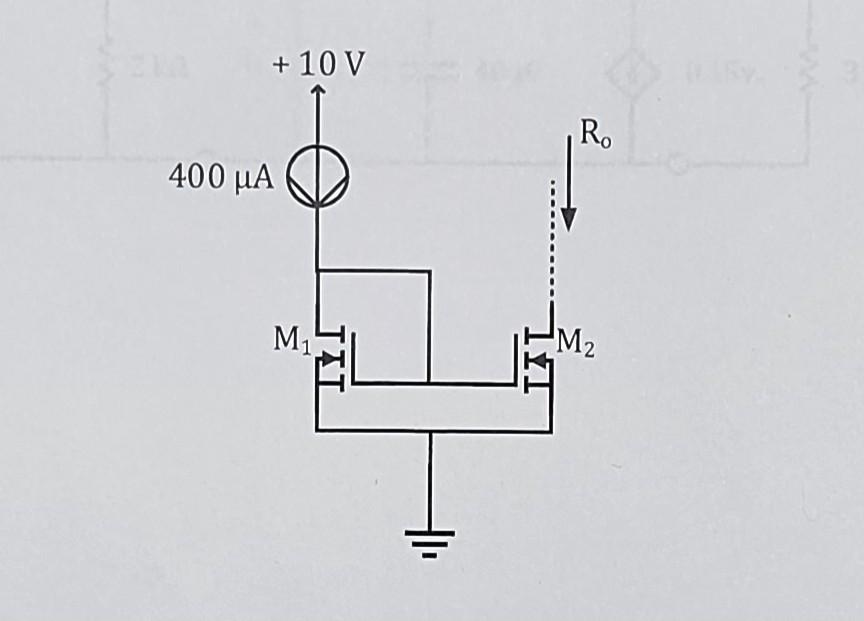 Solved The MOSFETs in the circuit have conduction parameters | Chegg.com