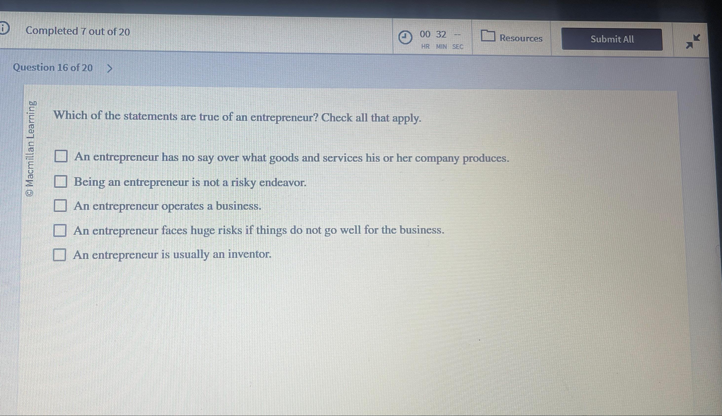 Solved Completed 7 ﻿out of 200032-ResourcesSubmit | Chegg.com
