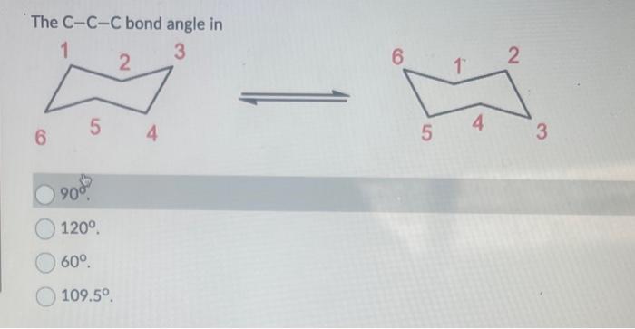 Solved The C−C−C bond angle in | Chegg.com