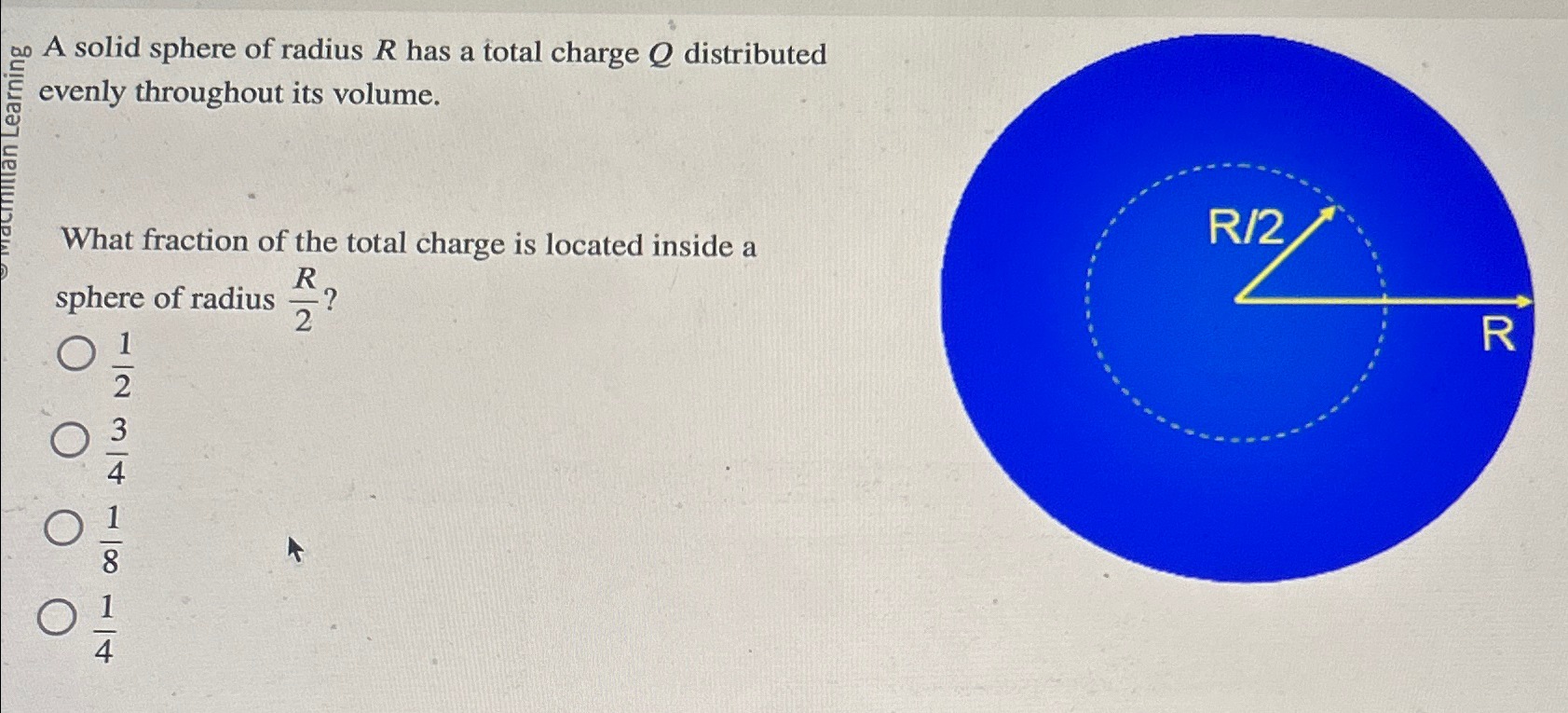 Solved A solid sphere of radius R ﻿has a total charge Q | Chegg.com
