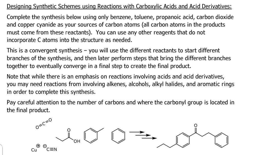 Solved Designing Synthetic Schemes using Reactions with | Chegg.com