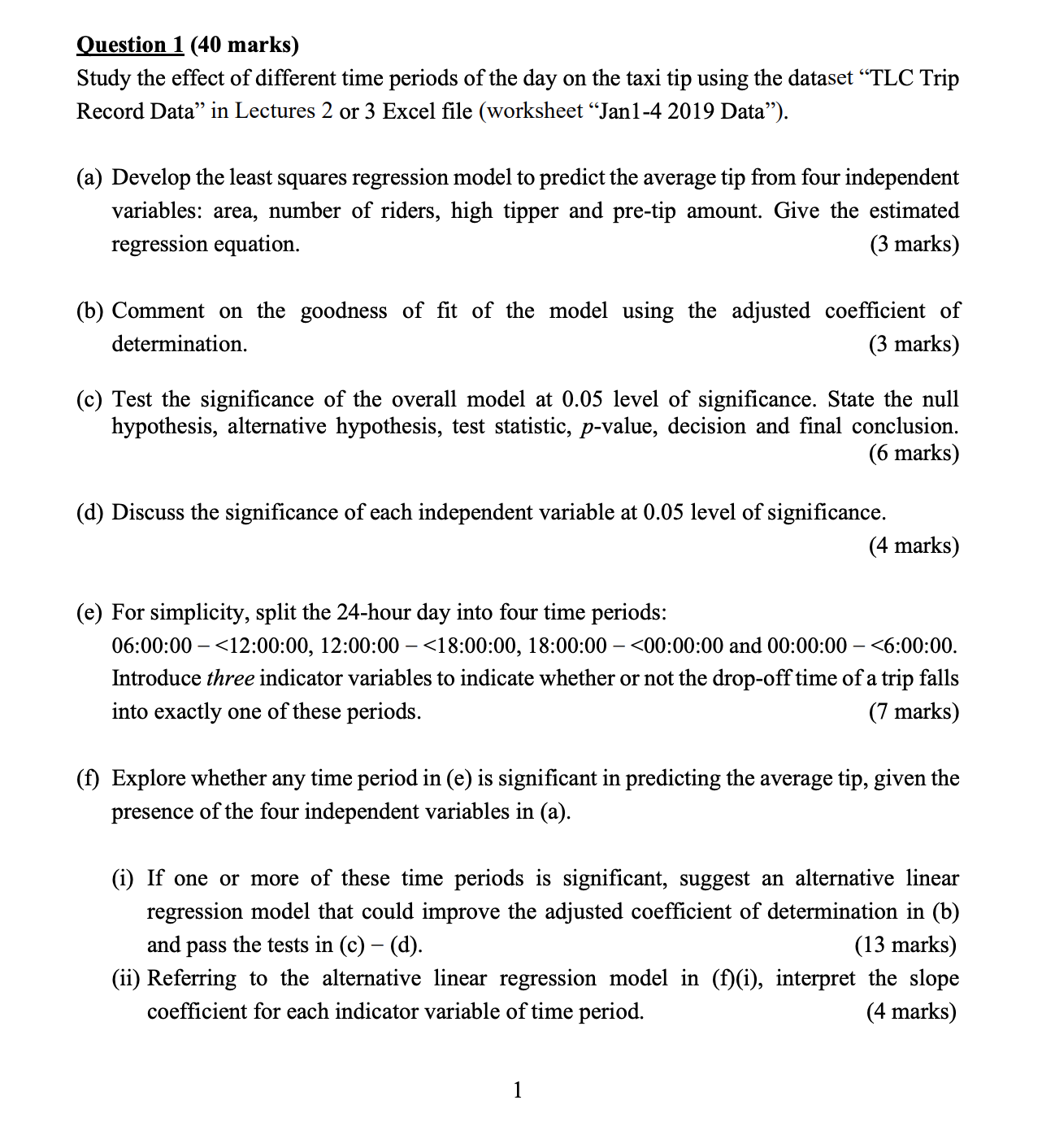 Solved Question 1 (40 ﻿marks)Study the effect of different | Chegg.com