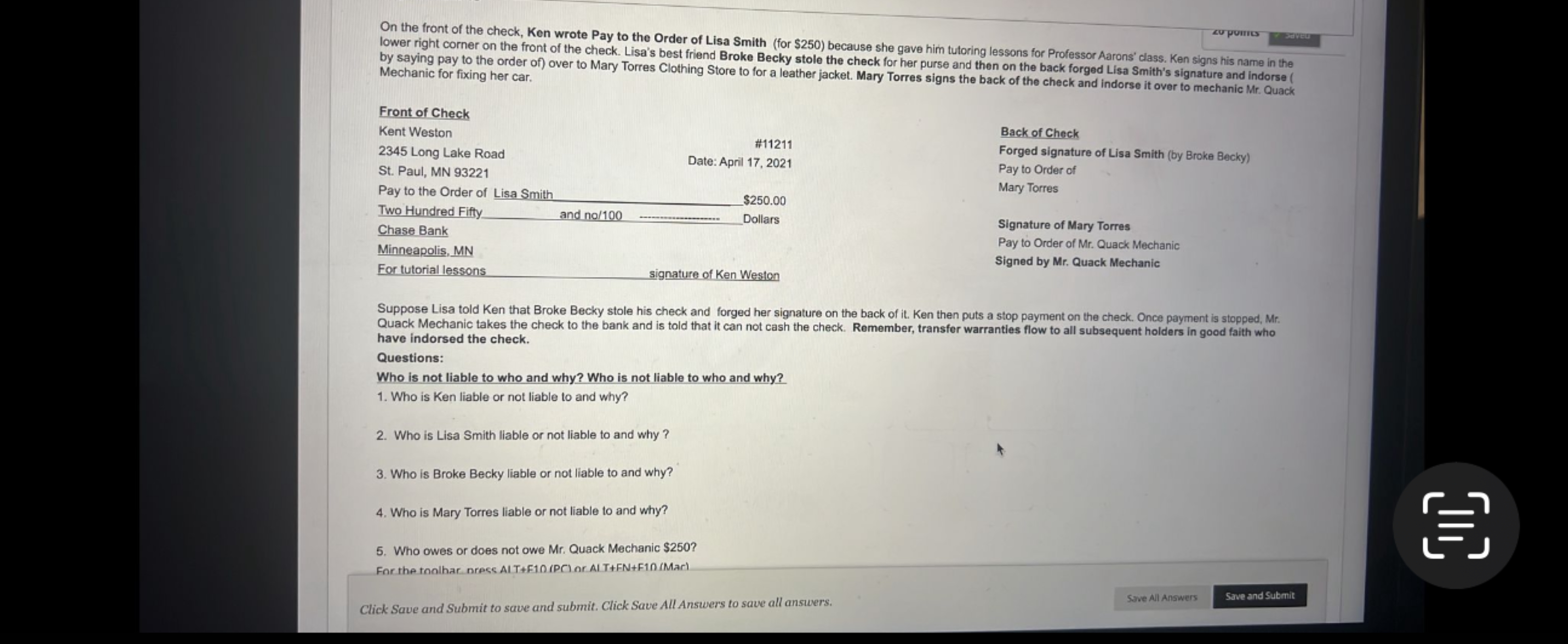 Solved Tony Morales is in a rush to get to Professor | Chegg.com