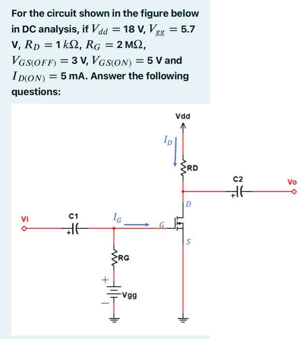 Solved = = For the circuit shown in the figure below in DC | Chegg.com