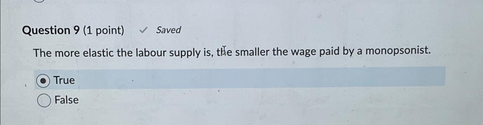 Solved Question 9 (1 ﻿point) ﻿SavedThe more elastic the | Chegg.com
