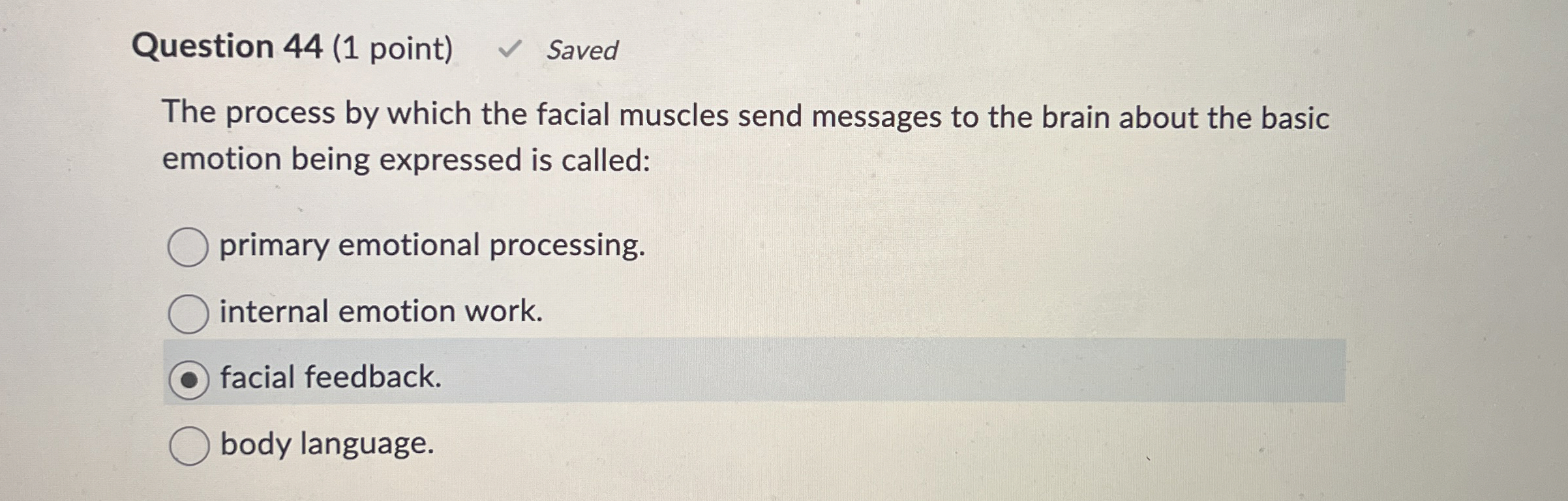 Solved Question 44 (1 ﻿point) ﻿SavedThe process by which | Chegg.com