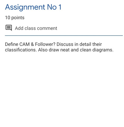 Solved Assignment No 1 10 points Add class comment Define | Chegg.com