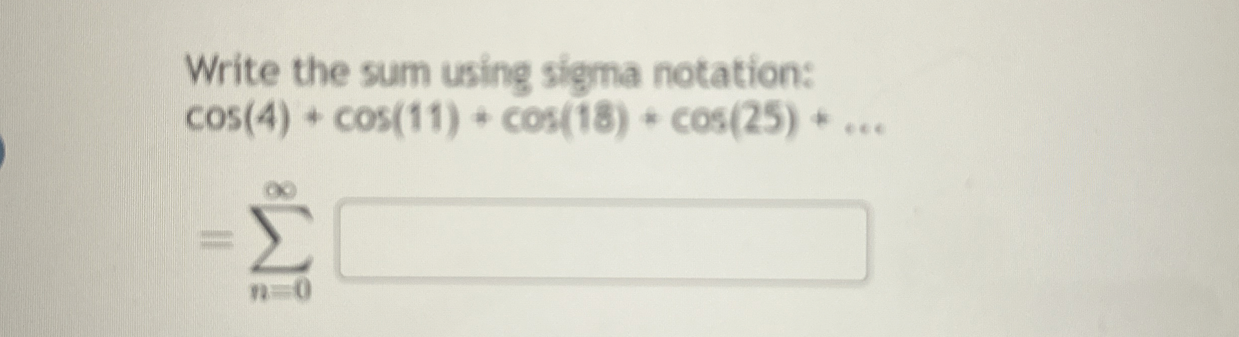 Solved Write the sum using sigma | Chegg.com