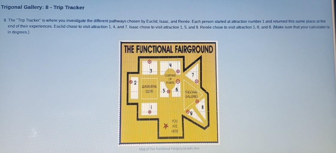Solved Trigonal Gallery: 8 - Trip Tracker 8. The "Trip | Chegg.com