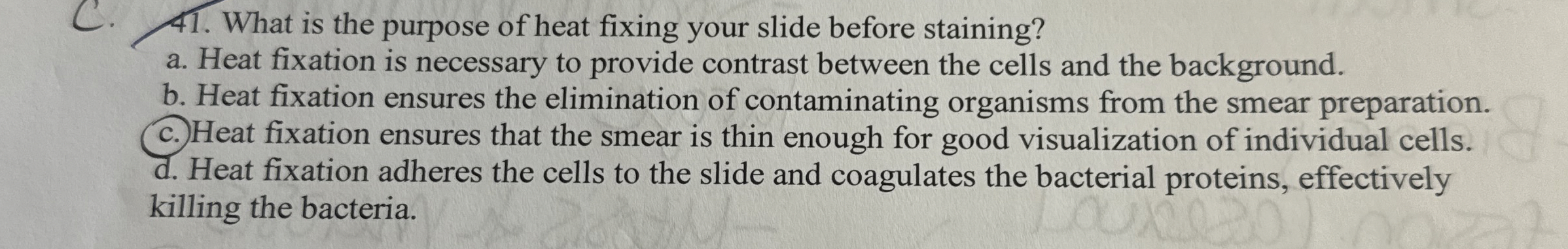 Solved What is the purpose of heat fixing your slide before | Chegg.com