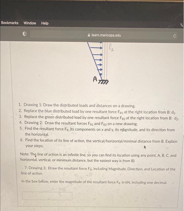 Solved A structure is submitted to two distributed loads: . | Chegg.com