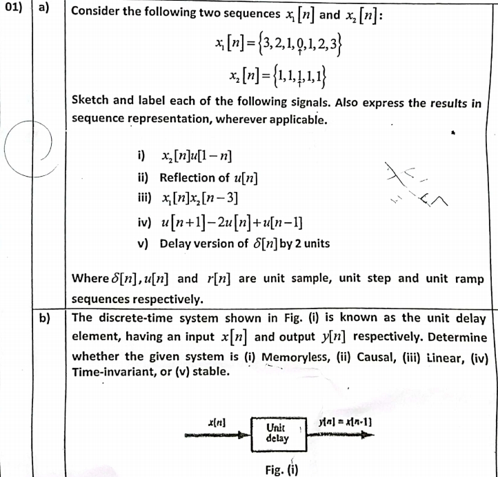 Solved a)b)Consider the following two sequences xn and x, | Chegg.com