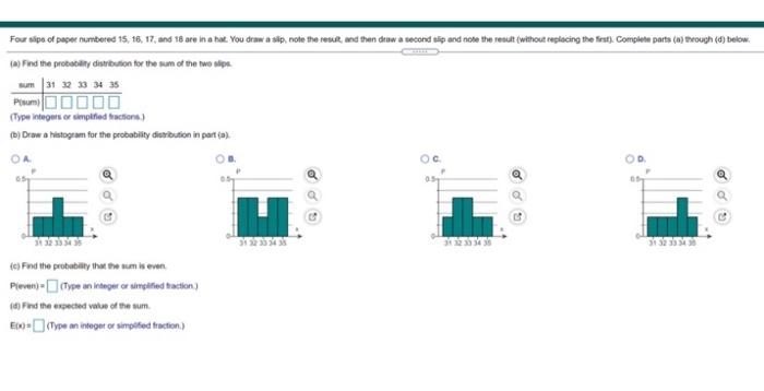 Solved Four sipe of paper numbered 15, 16, 17, ahat You draw | Chegg.com