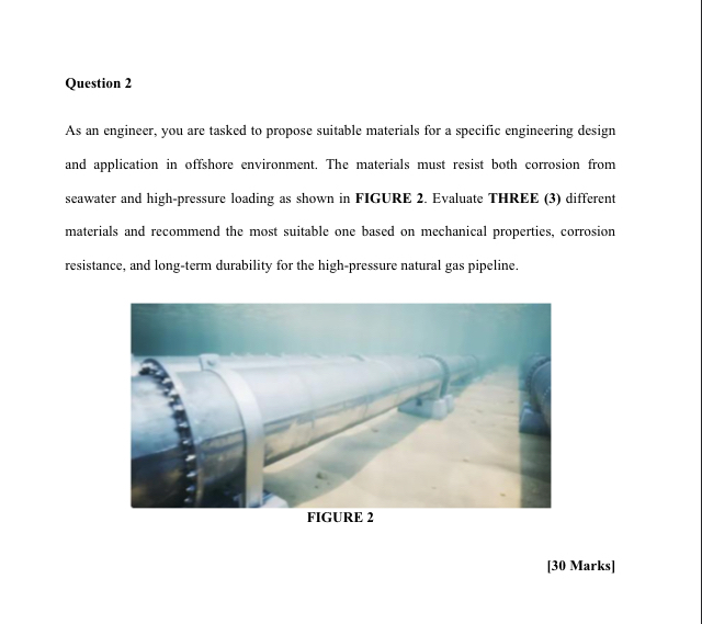 Solved Question 2As an engineer, you are tasked to propose | Chegg.com