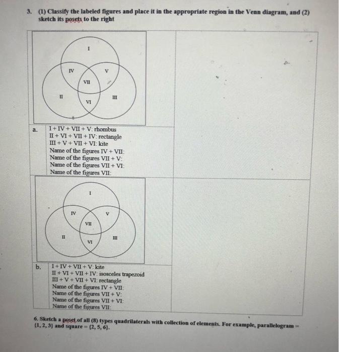 Solved 2. (1) Classify the labeled figures and place it in | Chegg.com