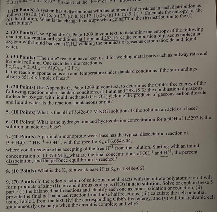 Solved 1. (20 Points) A system has 9 distributions with the | Chegg.com