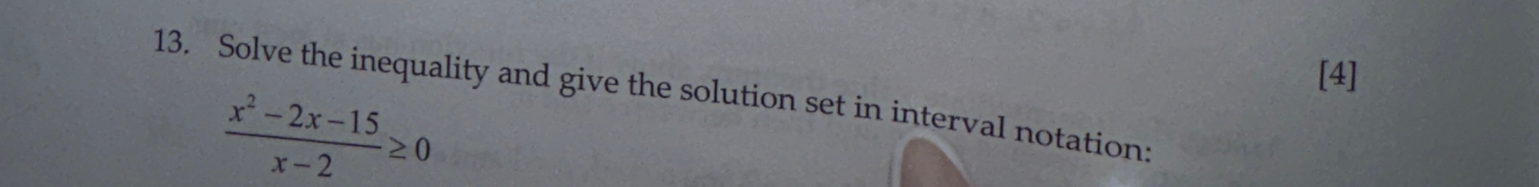 Solved Solve the inequality and give the solution set in | Chegg.com