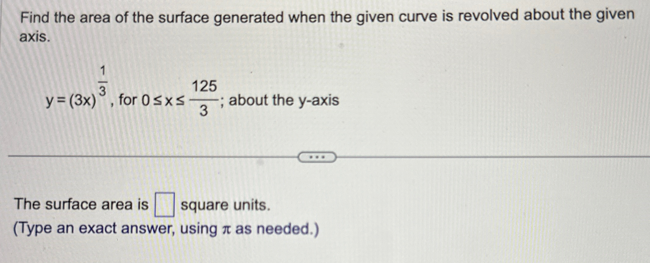 Solved Find the area of the surface generated when the given | Chegg.com