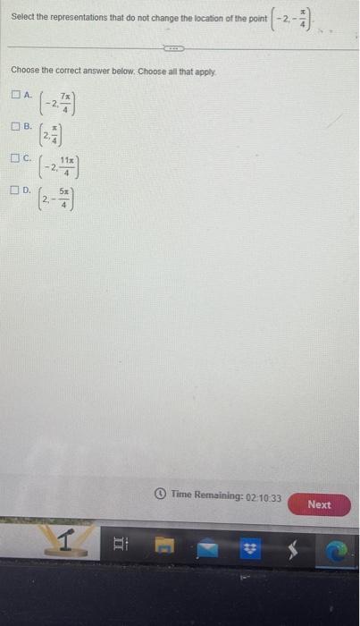 Solved select the representations that do not change the | Chegg.com