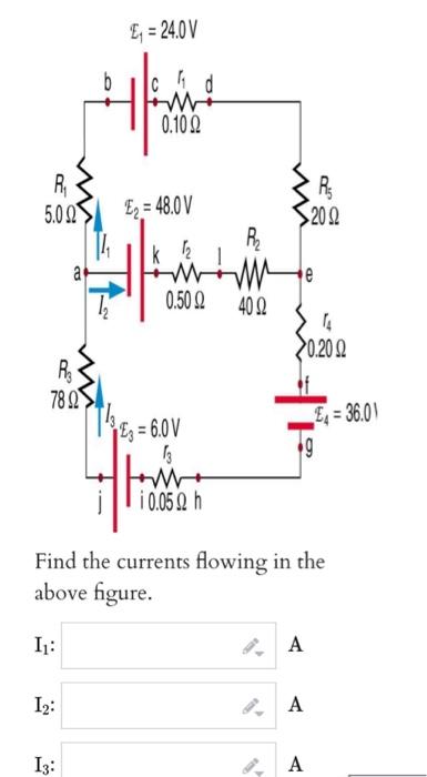 Solved Find the currents flowing in the above figure. | Chegg.com