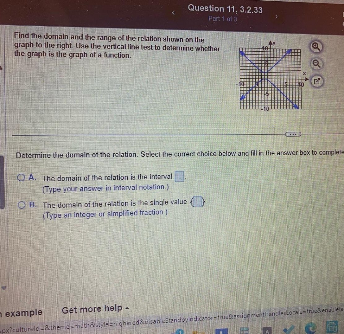Solved Question 11, 3.2.33Part 1 ﻿of 3Find the domain and | Chegg.com
