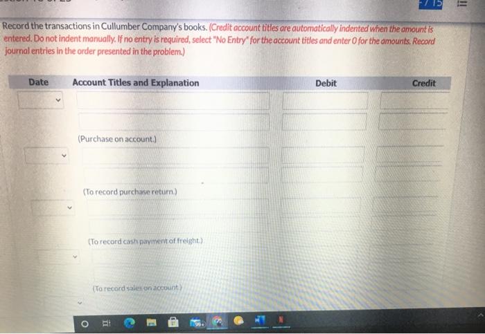 Solved Cullumber Company commenced operations on July 1. | Chegg.com