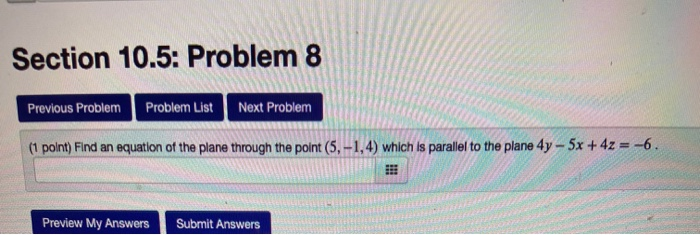 Solved Section 10.5: Problem 7 Previous Problem Problem List | Chegg.com