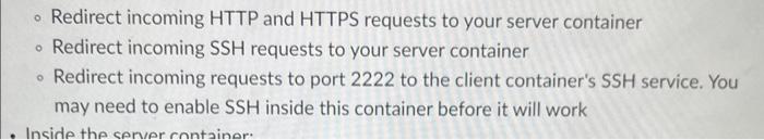 Solved - Redirect incoming HTTP and HTTPS requests to your | Chegg.com