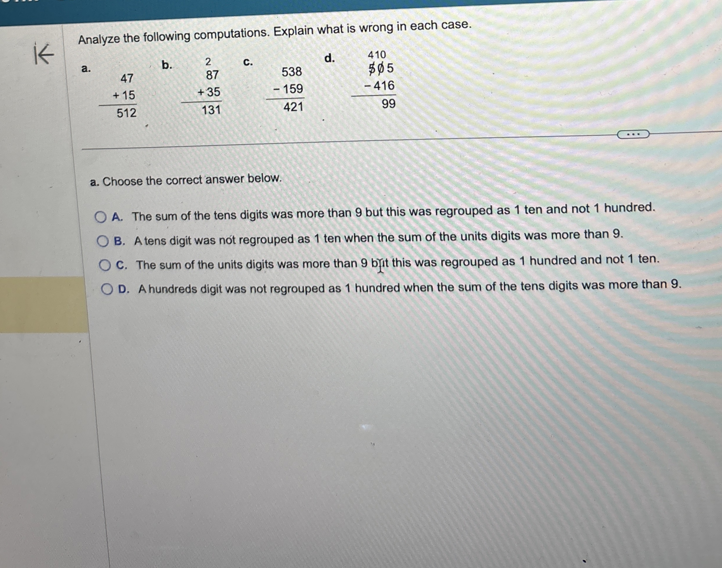 Solved Analyze the following computations. Explain what is | Chegg.com