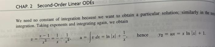 This is the process of solving a second order ode | Chegg.com