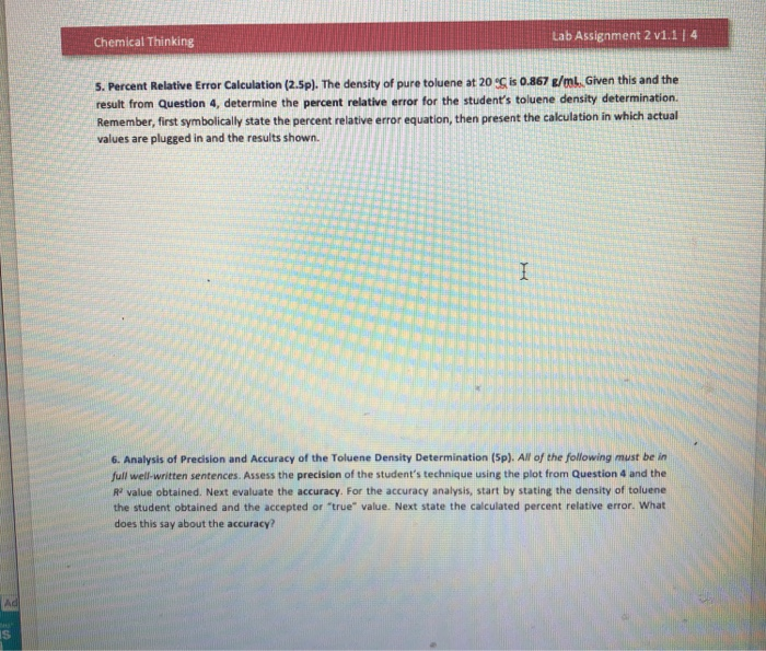 Solved Lab Assignment 2 v1.1 | 1 Chemical Thinking Lab | Chegg.com
