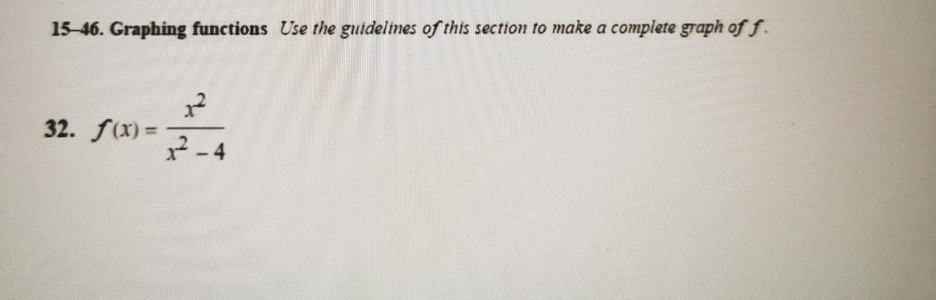 Solved 15-46. Graphing functions Use the guidelines of this | Chegg.com
