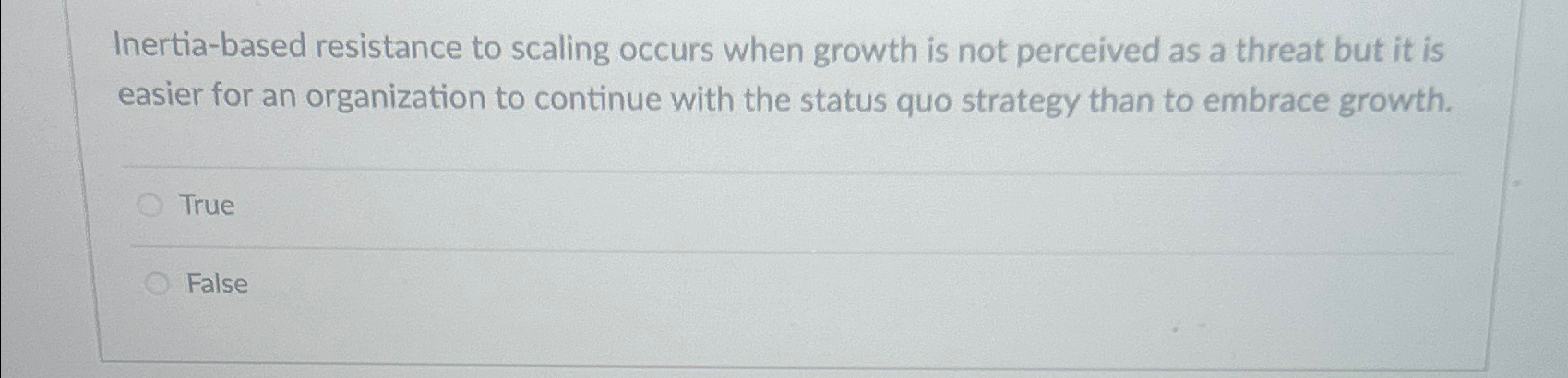 Solved Inertia-based resistance to scaling occurs when | Chegg.com