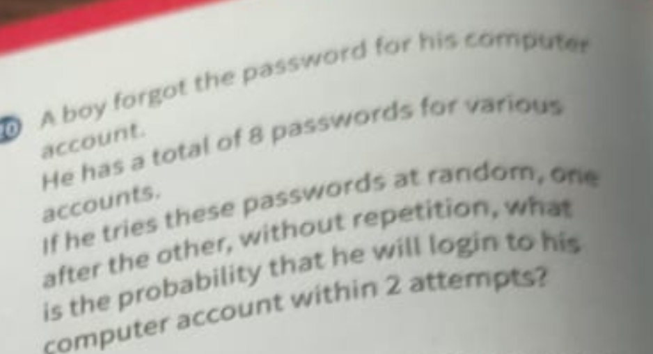 Solved (1) ﻿A boy forgot the password for his computer | Chegg.com