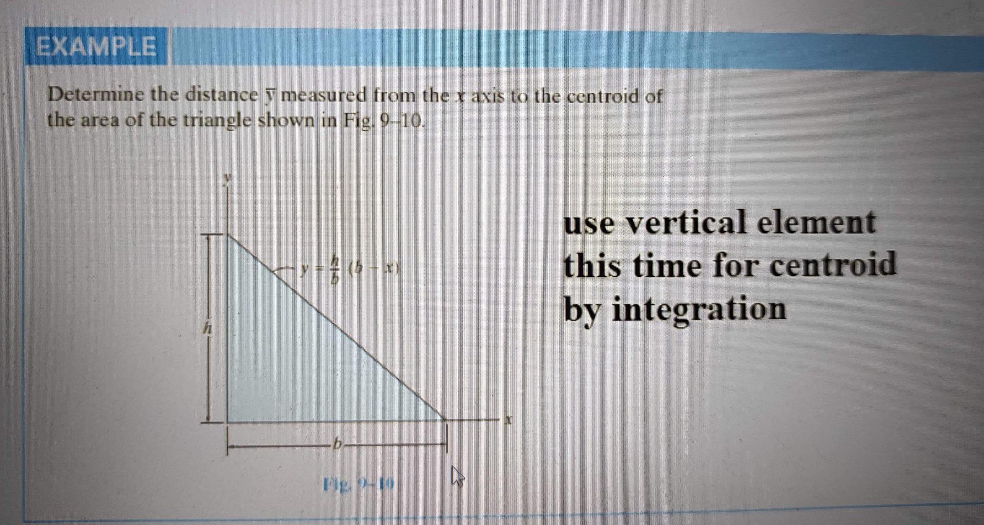 Solved EXAMPLE Determine the distance y measured from the x | Chegg.com